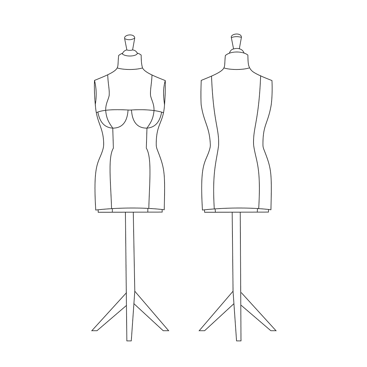DIY Dress Form Cover. Custom Fit Sewing Pattern Download ...